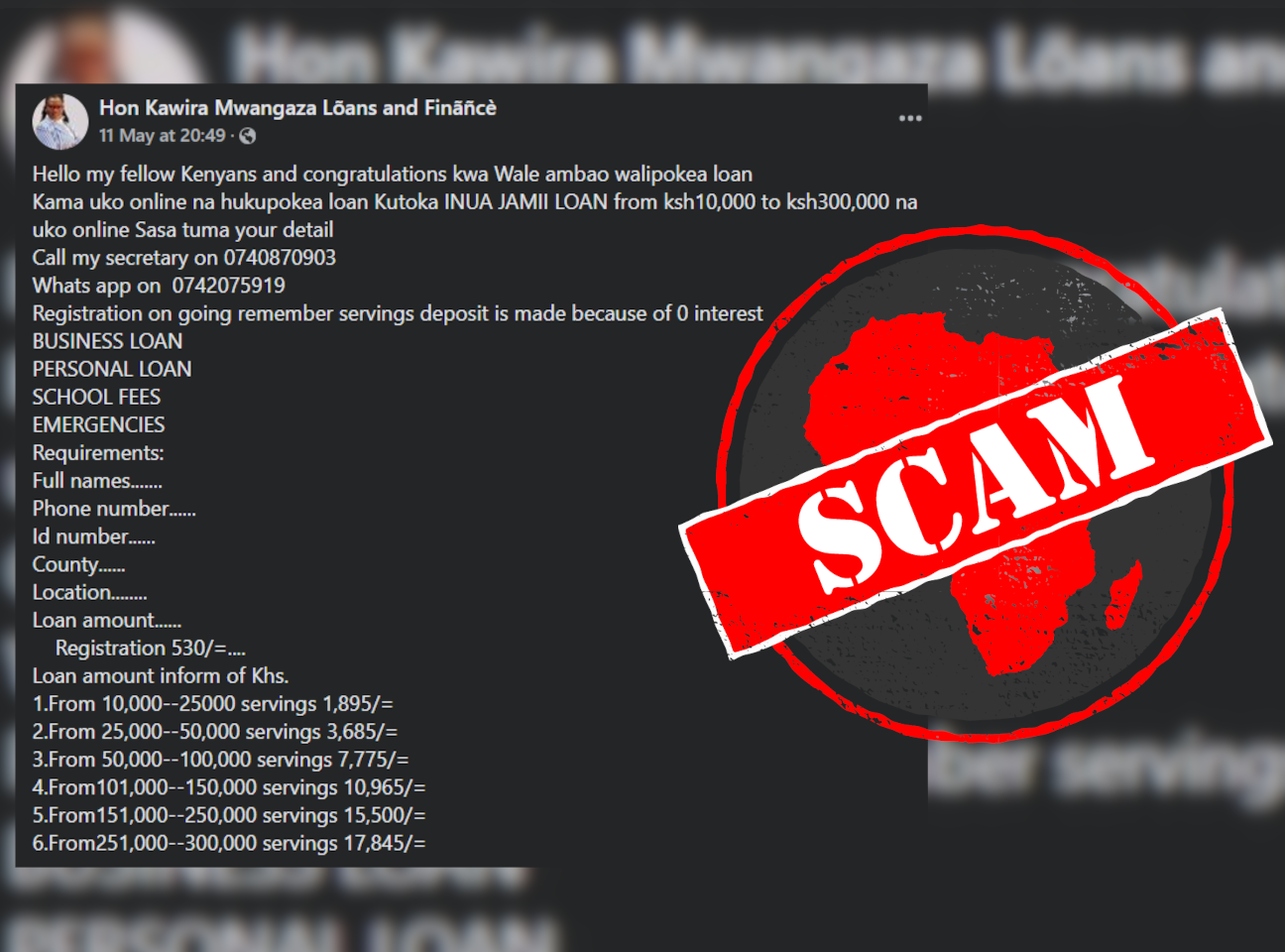 Unmasking five fake accounts impersonating Kenyan governor Kawira Mwangaza and peddling bogus ...