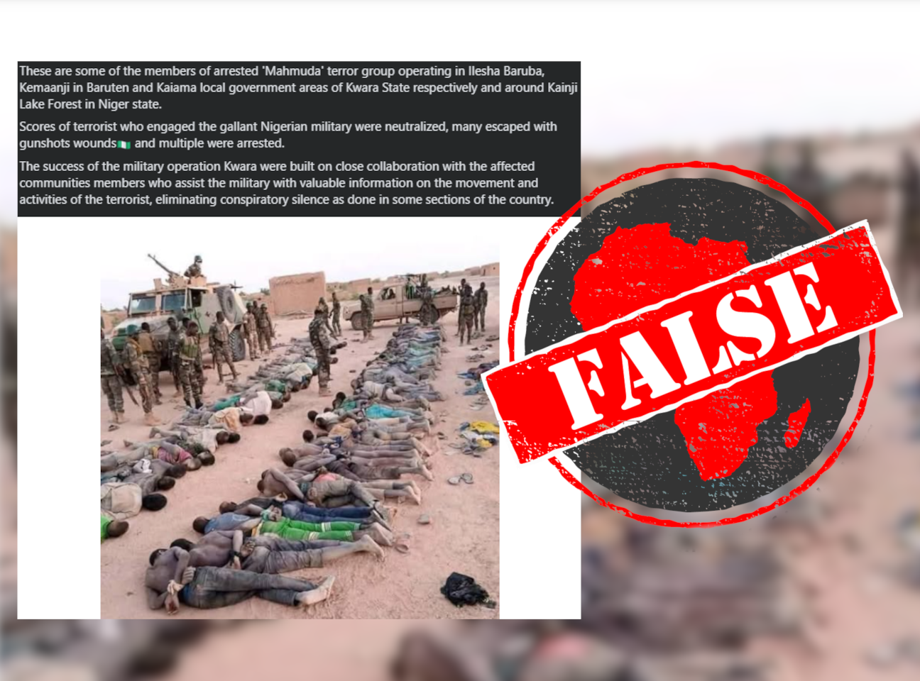 No, photo does not show arrest of members of new terrorist group Mahmuda in Nigeria – photo is ...