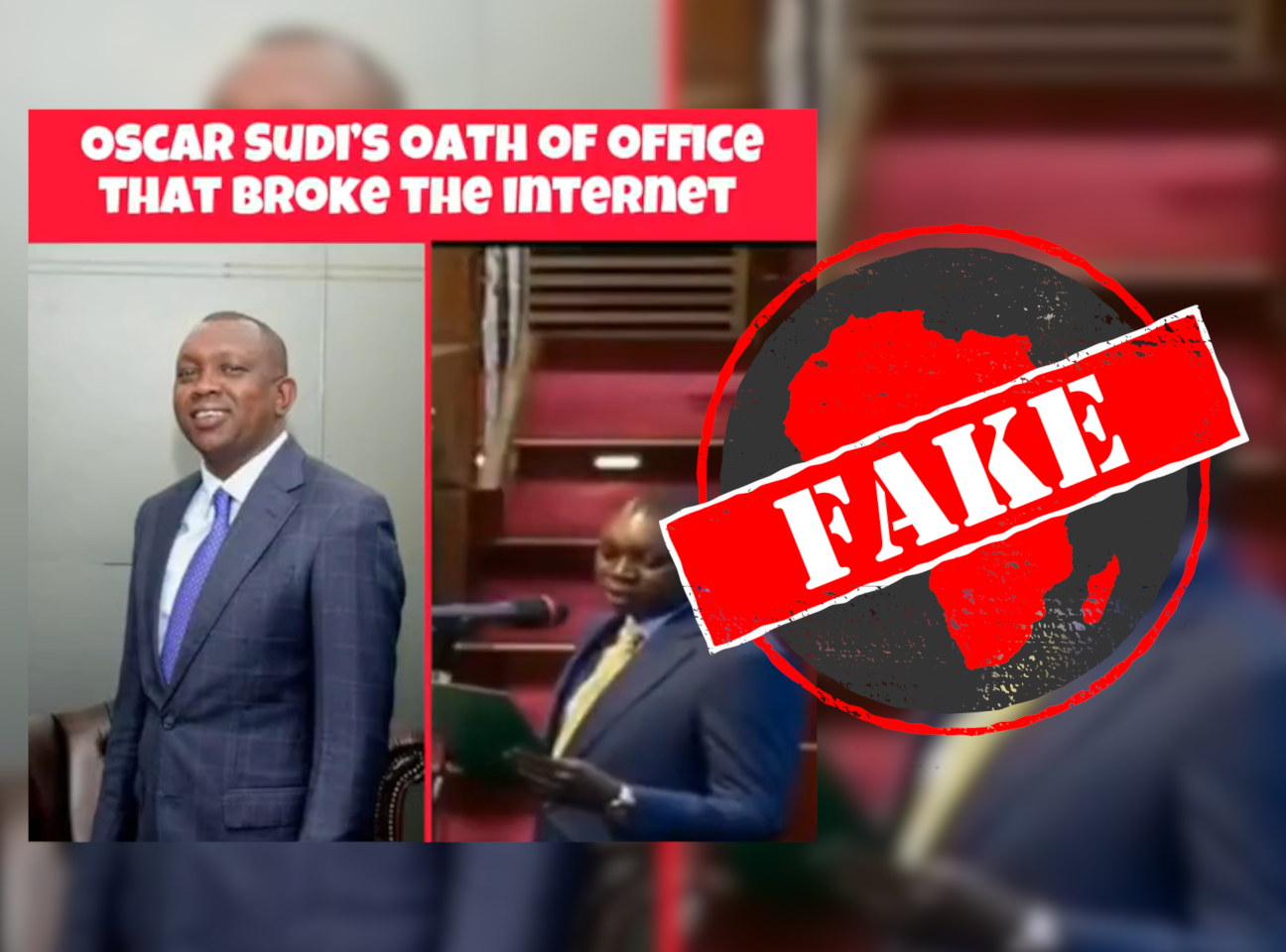 Don’t believe all you see: Video of Kenyan lawmaker Oscar Sudi struggling to take oath of office ...