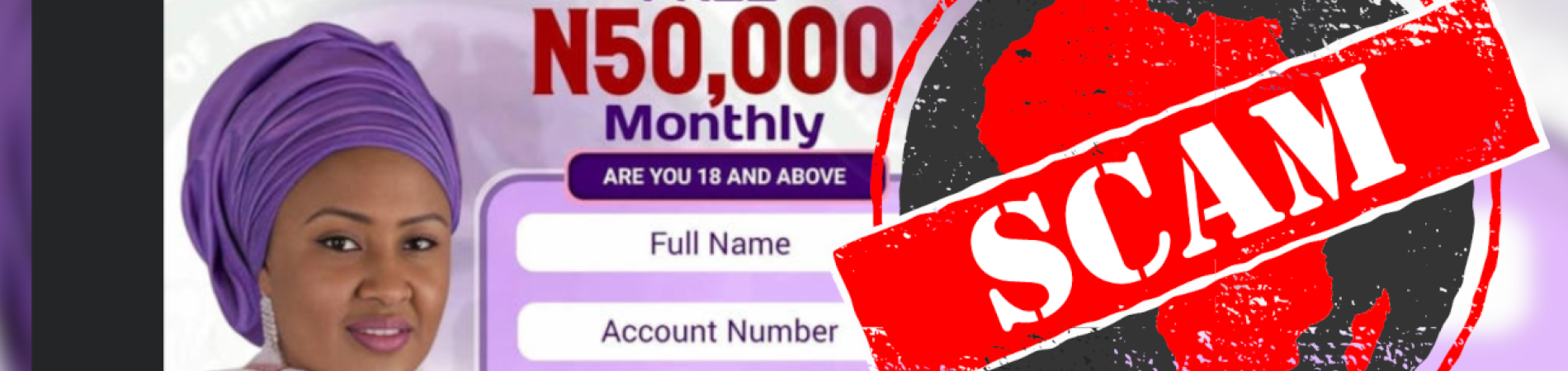 Ignore Facebook posts claiming former Nigerian first lady Aisha Buhari is giving out 50,000 ...