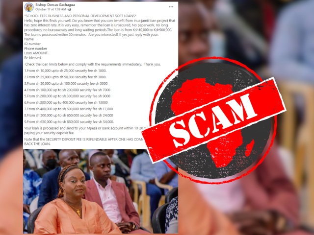 No, Kenyan deputy president’s wife not giving out loans on Facebook – ignore scam page - Africa ...