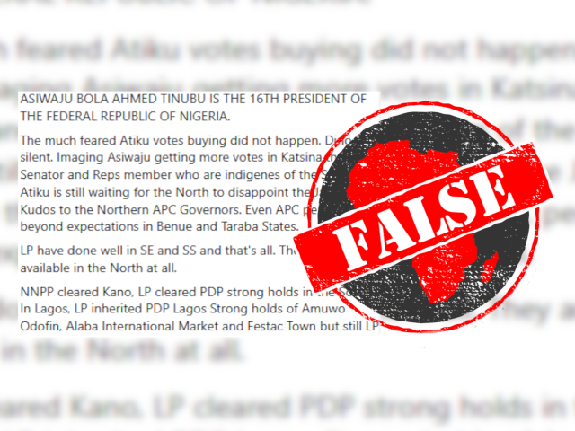 No, president-elect Bola Tinubu isn’t Nigeria’s 16th president - Africa Check