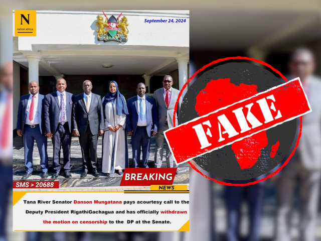 No, Kenyan senator has not withdrawn censure motion against deputy president – ignore fake ...