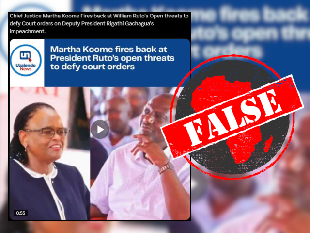 No, video does not show Kenyan chief justice ‘firing back’ at president Ruto over deputy ...