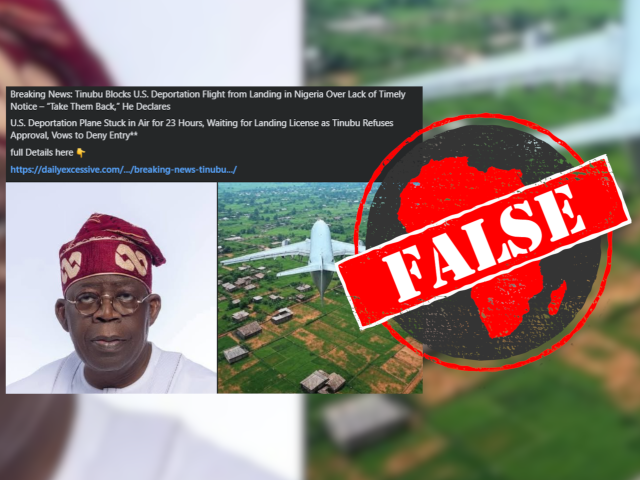 No evidence Nigerian president Bola Tinubu blocked US deportation flight from landing - Africa Check