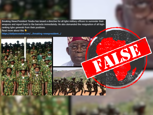 No, Nigerian presidential candidate Tinubu didn’t say ‘Muslim-Muslim’ ticket would destabilise ...