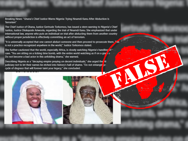 No, Ghana's chief justice has not warned Nigeria over continued trial of Biafra separatist ...