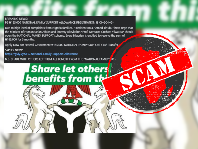 No, Nigerian government is not giving out N185,000 to support families – ignore posts claiming ...