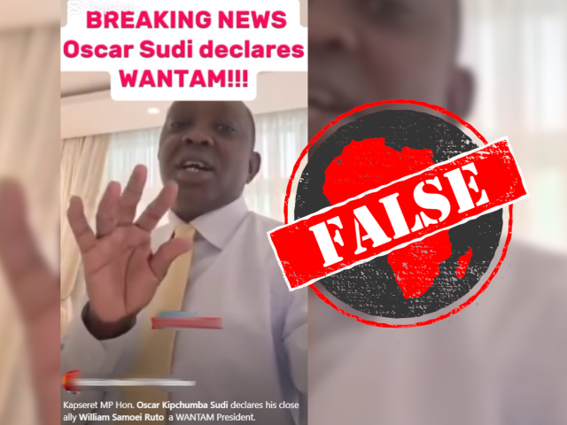 Video showing Kenyan lawmaker Oscar Sudi saying president will serve only one term manipulated ...